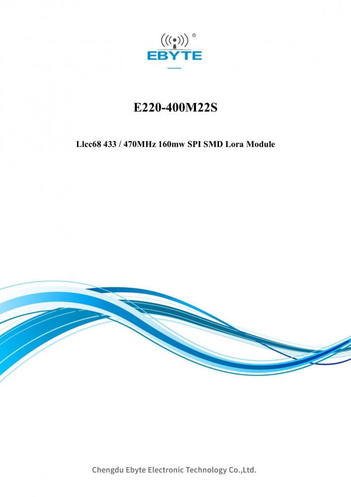 E220-400M22S datasheet page 1