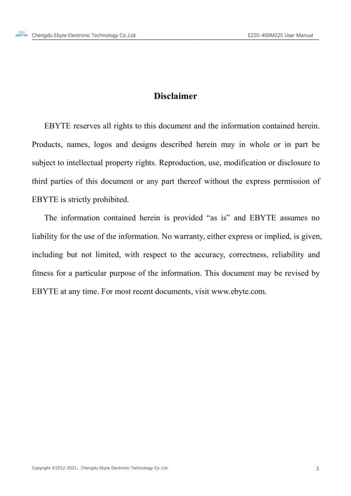 E220-400M22S datasheet page 3