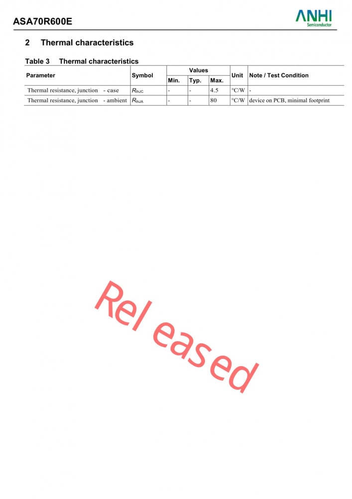 ASA70R600E datasheet page 3