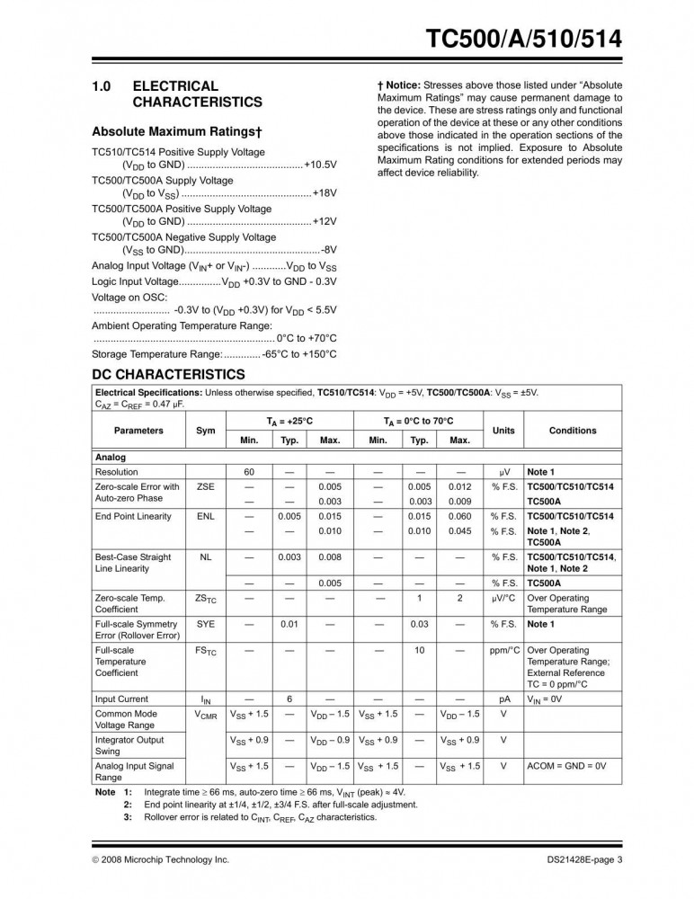 TC500 technical document page 3