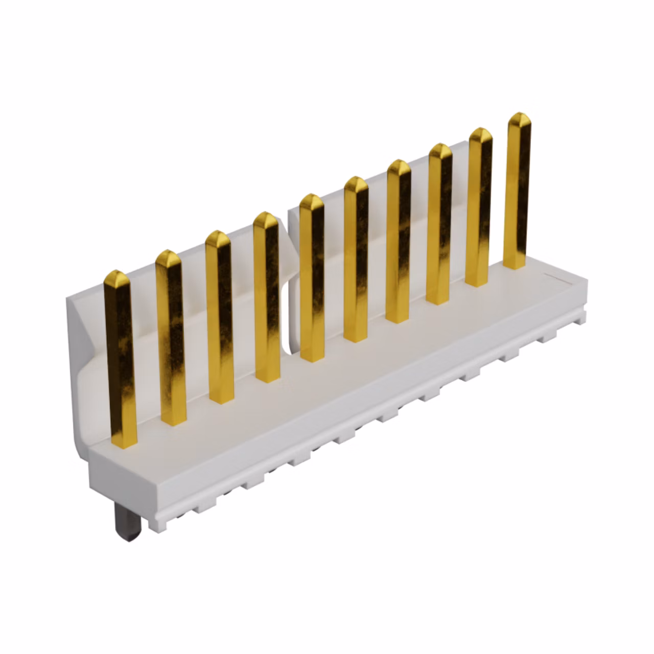 KK 396 Header, Vertical, Friction Lock, 10 Circuits, 0.38µm Gold (Au) Selective Plating for sale