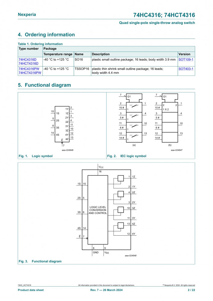 74HC4316D,653 datasheet page 2