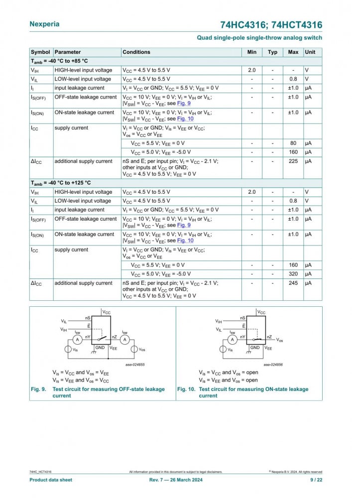 74HC4316D,653 datasheet page 9