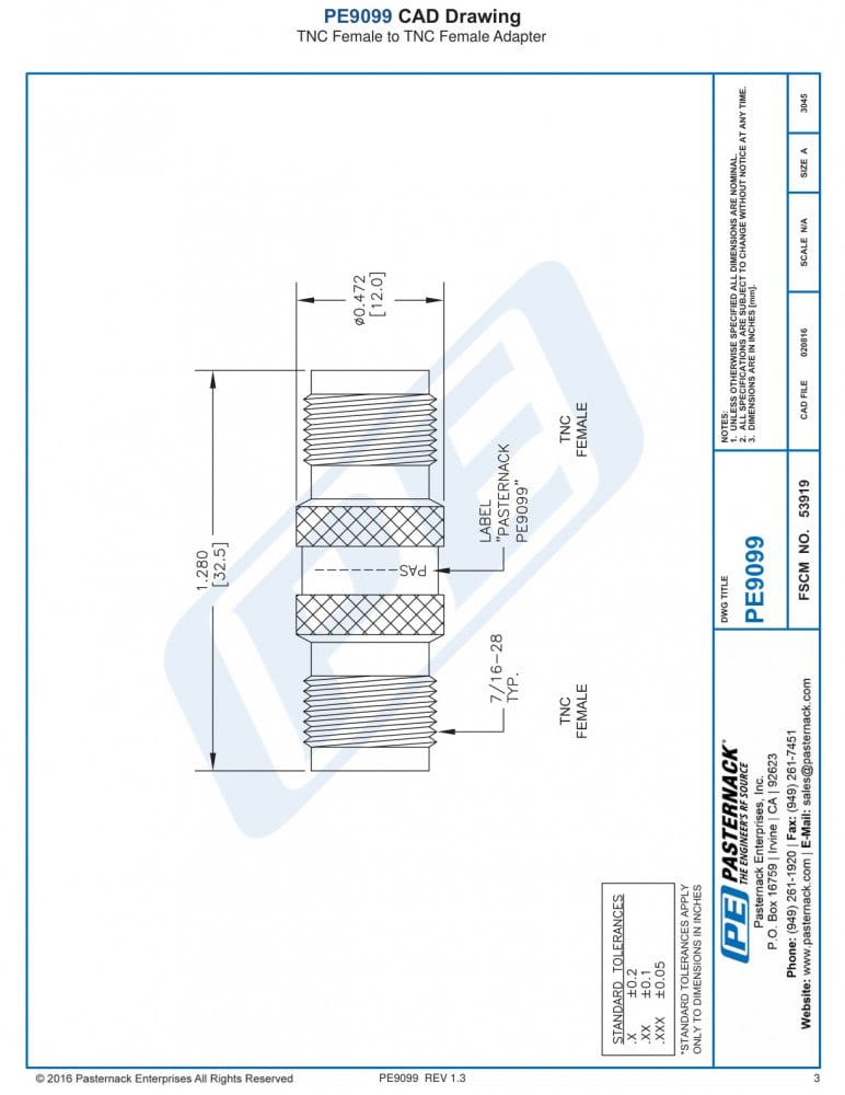 PE9099 technical document page 3