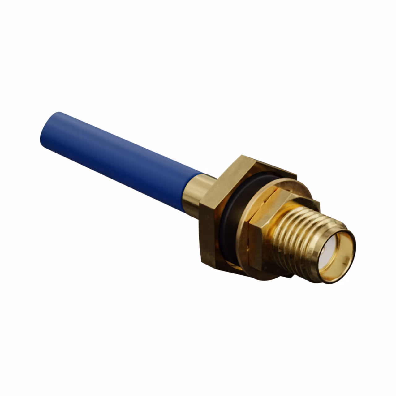 SMA Jack, Straight, Bulkhead, Solder, RG-402 (.141