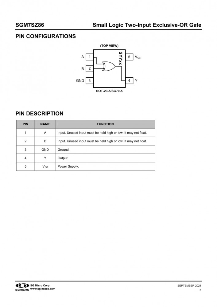SGM7SZ86 datasheet page 3