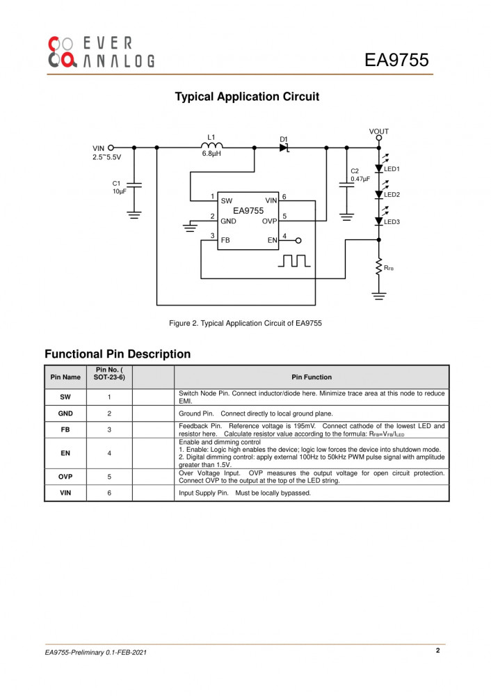 EA9755 datasheet page 2