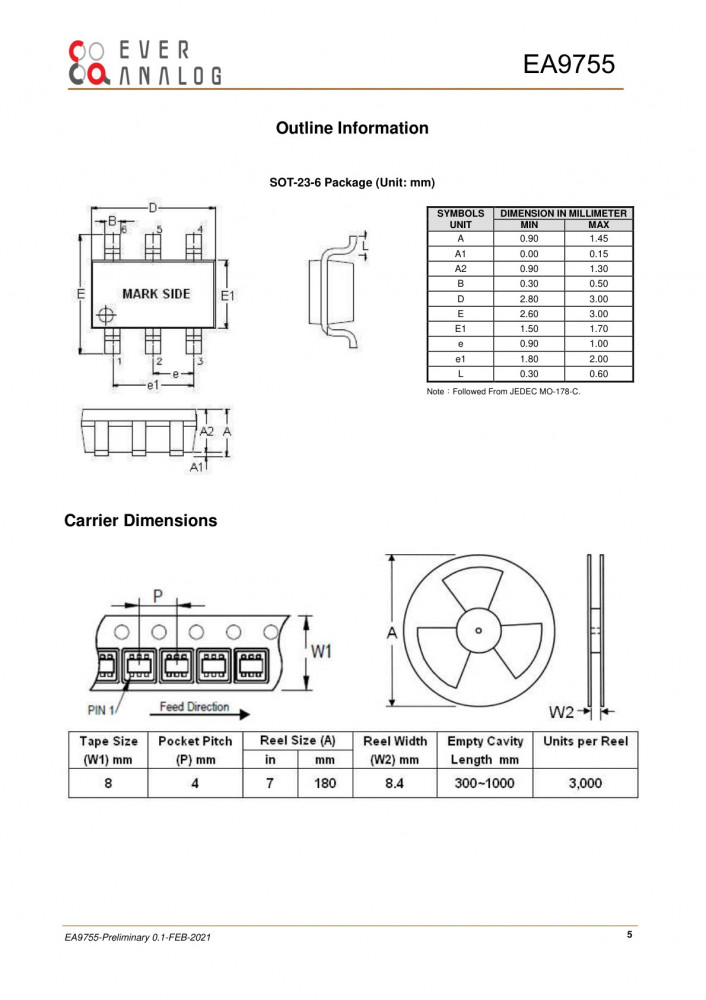 EA9755 datasheet page 5