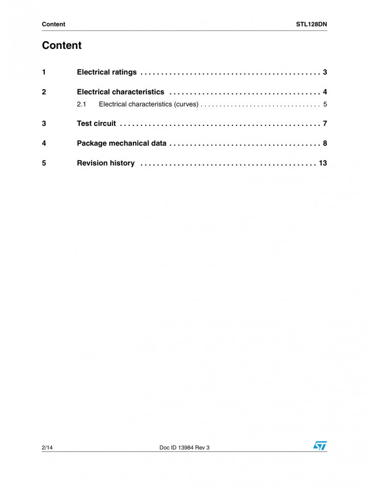 STLD128DNT4 datasheet page 2