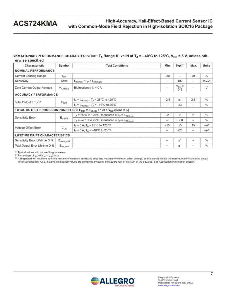 ALLEGRO datasheet page 7