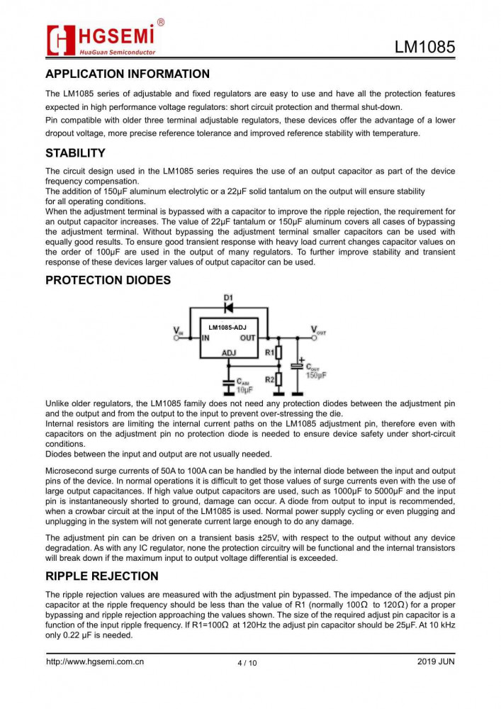 HGSEMI LM1085 datasheet page 4