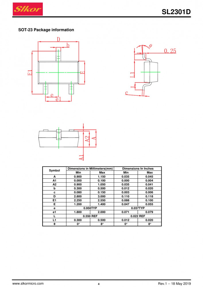 SL2301D datasheet page 4