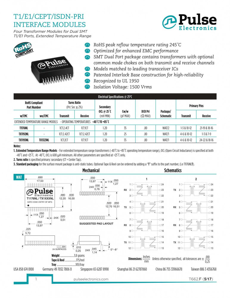T1176NLT datasheet page 1