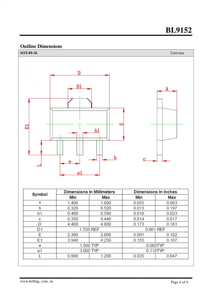 BL9152-5.0 datasheet page 4