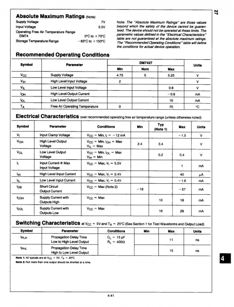 5427/BCA datasheet page 3