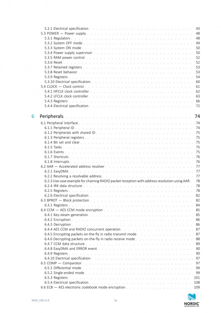 nRF52811 specification preview page 4
