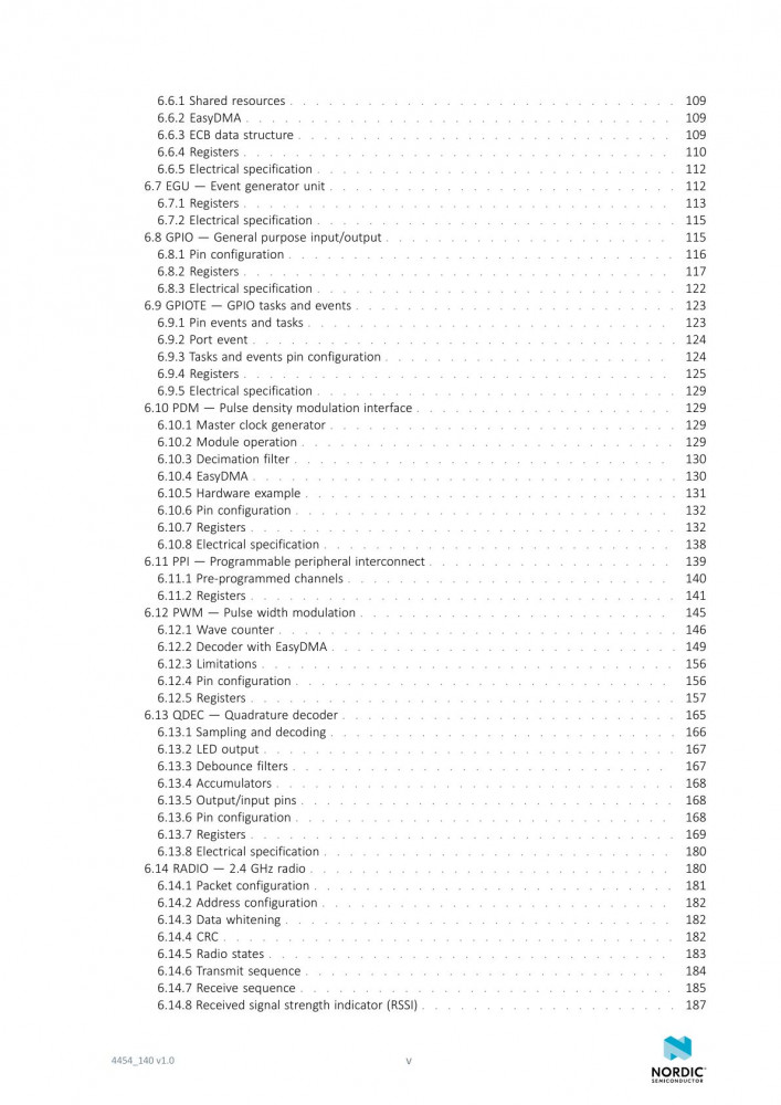 nRF52811 specification preview page 5