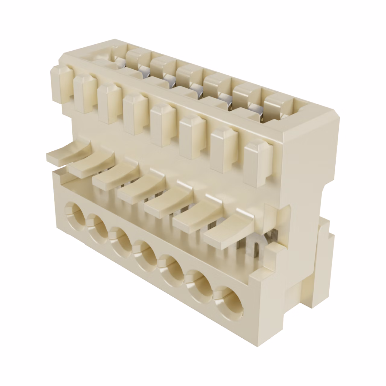 Appli-Mate RAST 2.5 Connector, 2.50mm Pitch, Female, 7 Circuits, Closed Endwalls, Silver Plating for sale