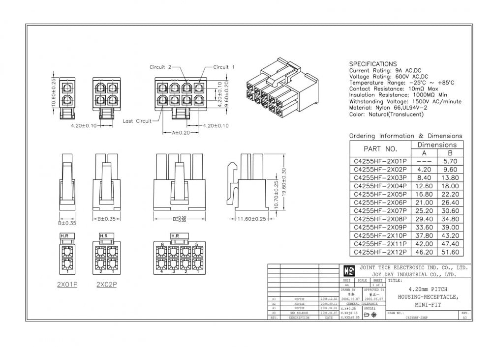 C4255HF-2X04P product drawing page