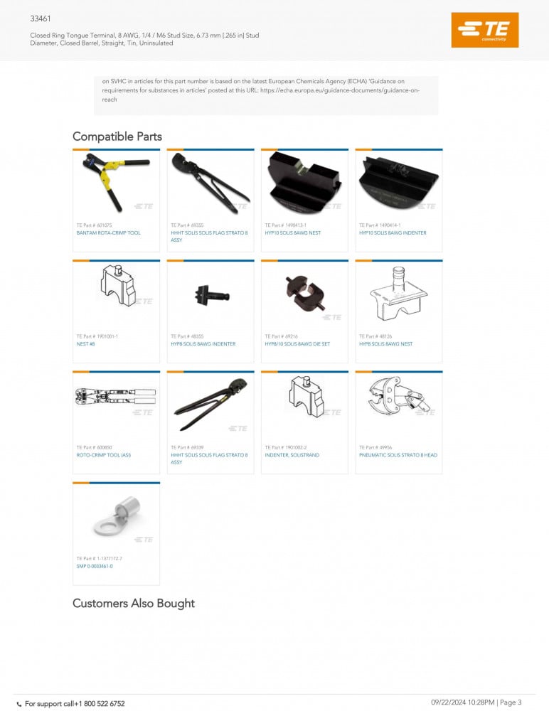TE Connectivity 33461 technical document page 3