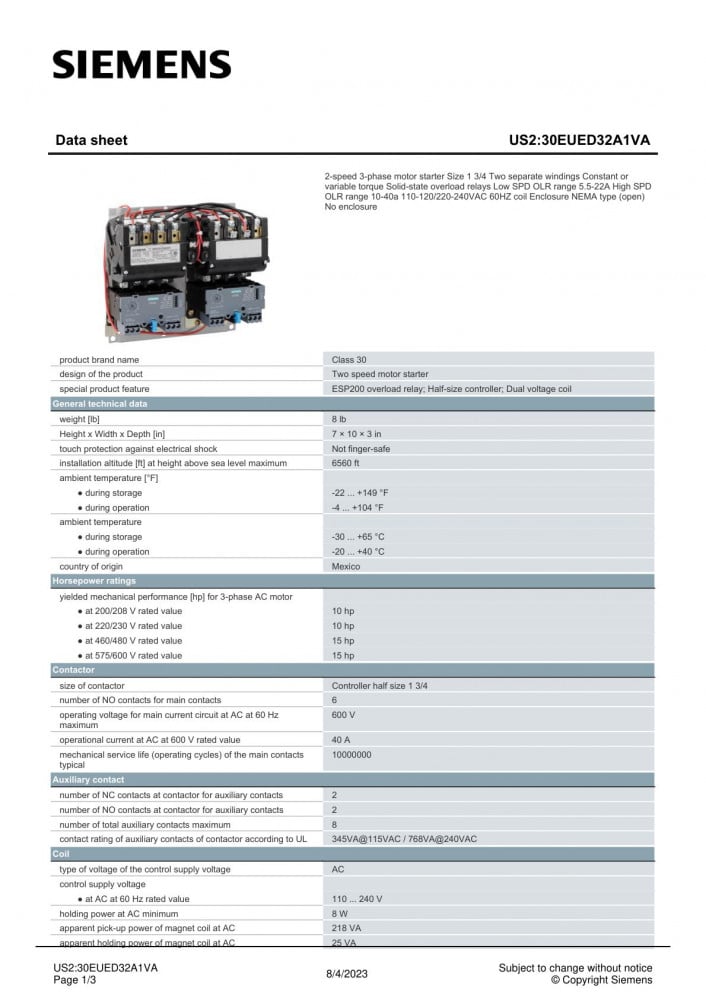 30EUED32A1VA datasheet page 1