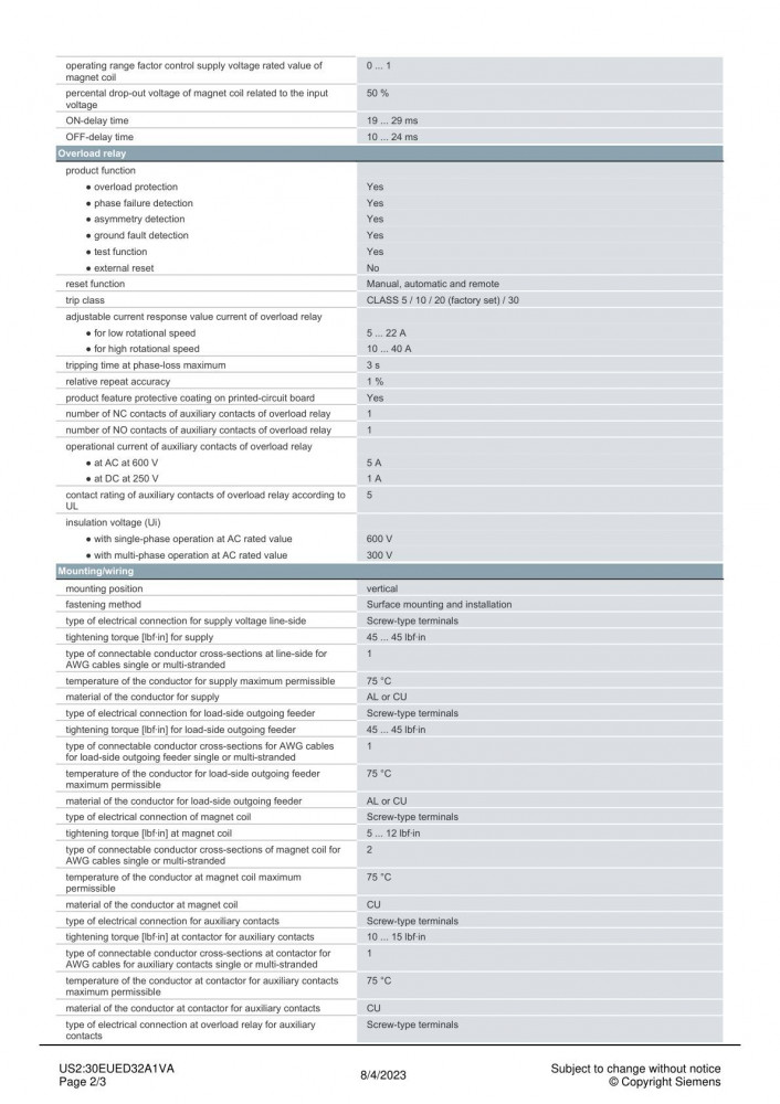 30EUED32A1VA datasheet page 2