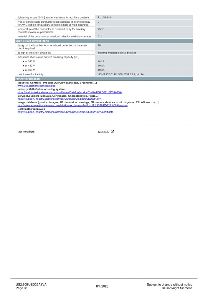 30EUED32A1VA datasheet page 3