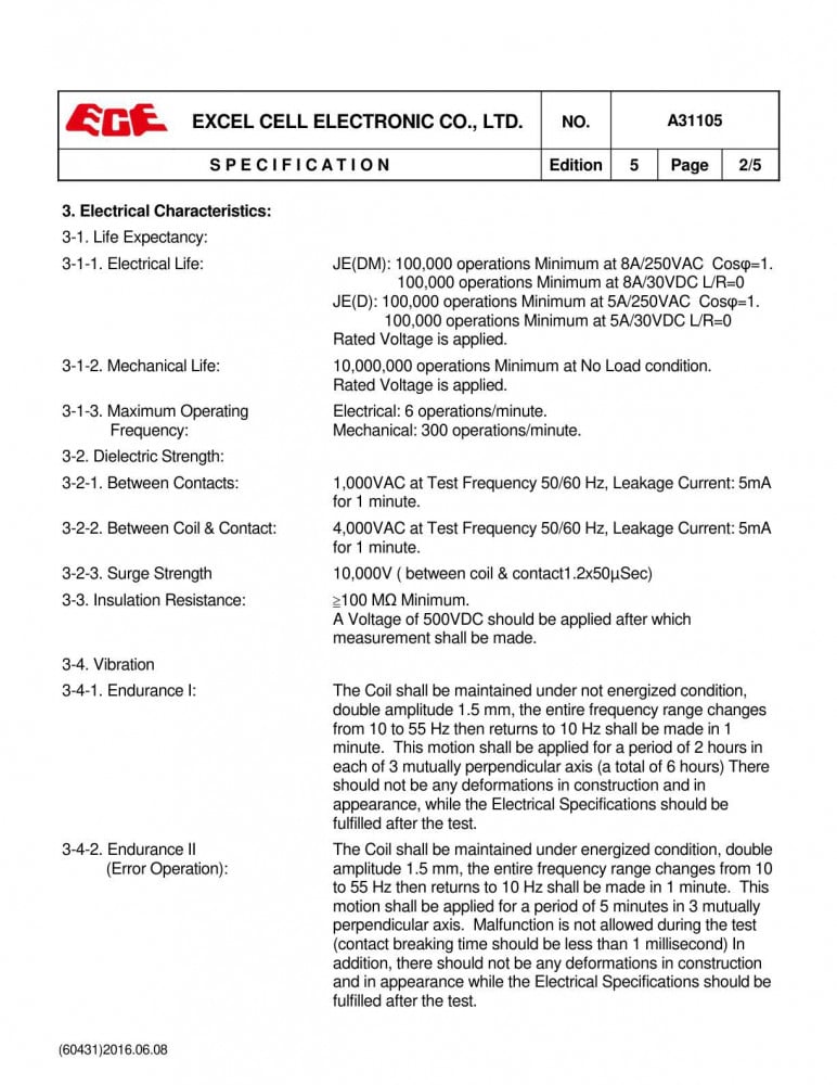 ETR-JE relay datasheet page 2