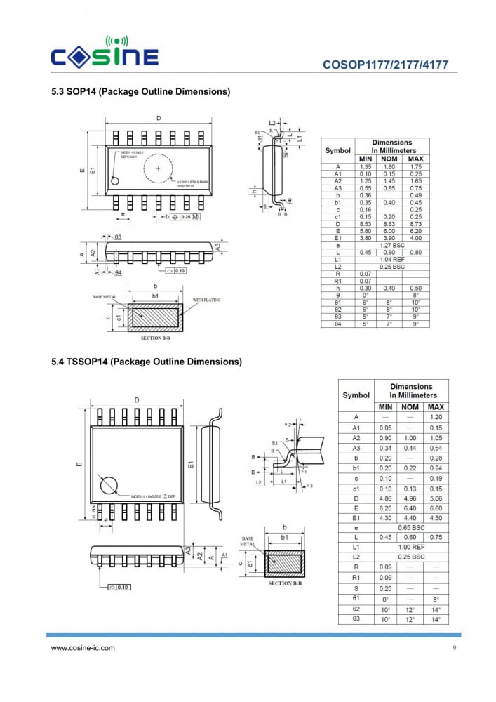 COSOP1177SR datasheet page 9
