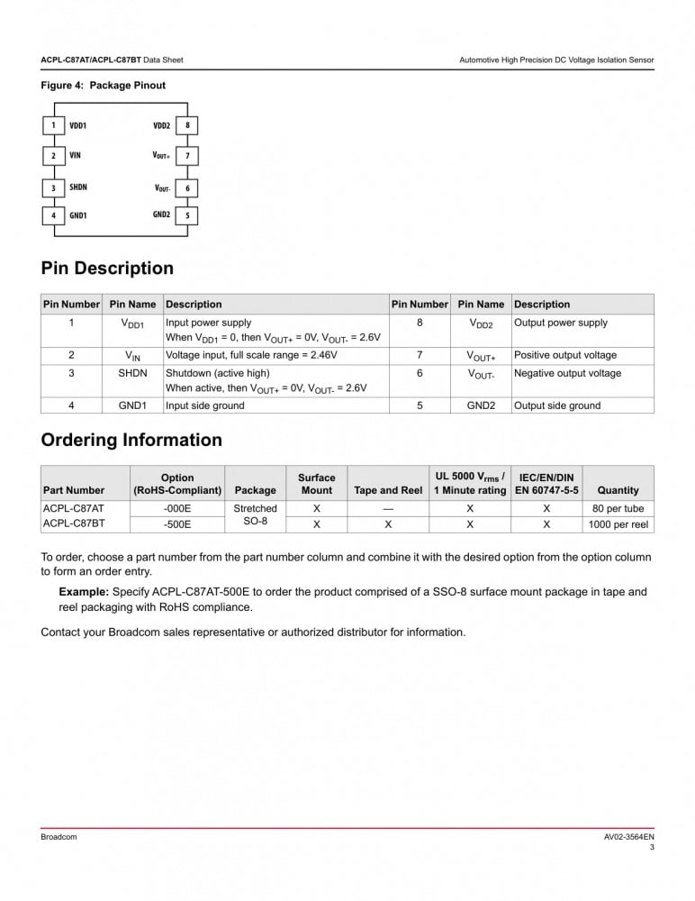 ACPL-C87AT datasheet page 3