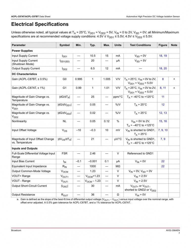 ACPL-C87AT datasheet page 7