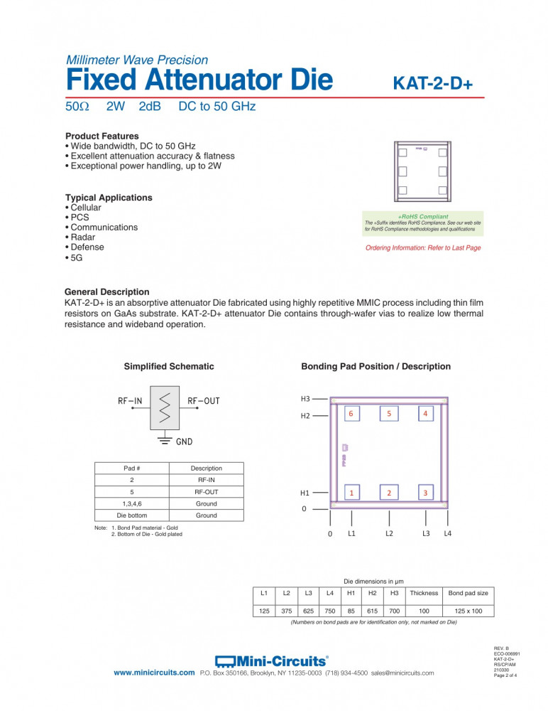 KAT-2-DG+ datasheet page 2