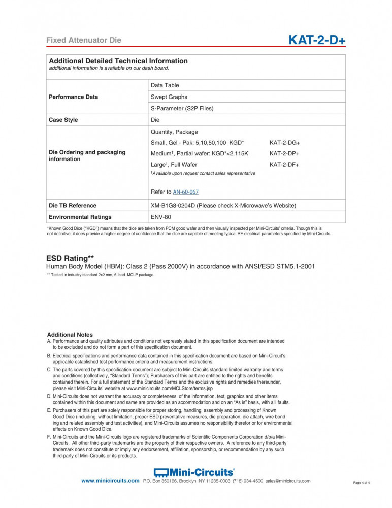 KAT-2-DG+ datasheet page 4