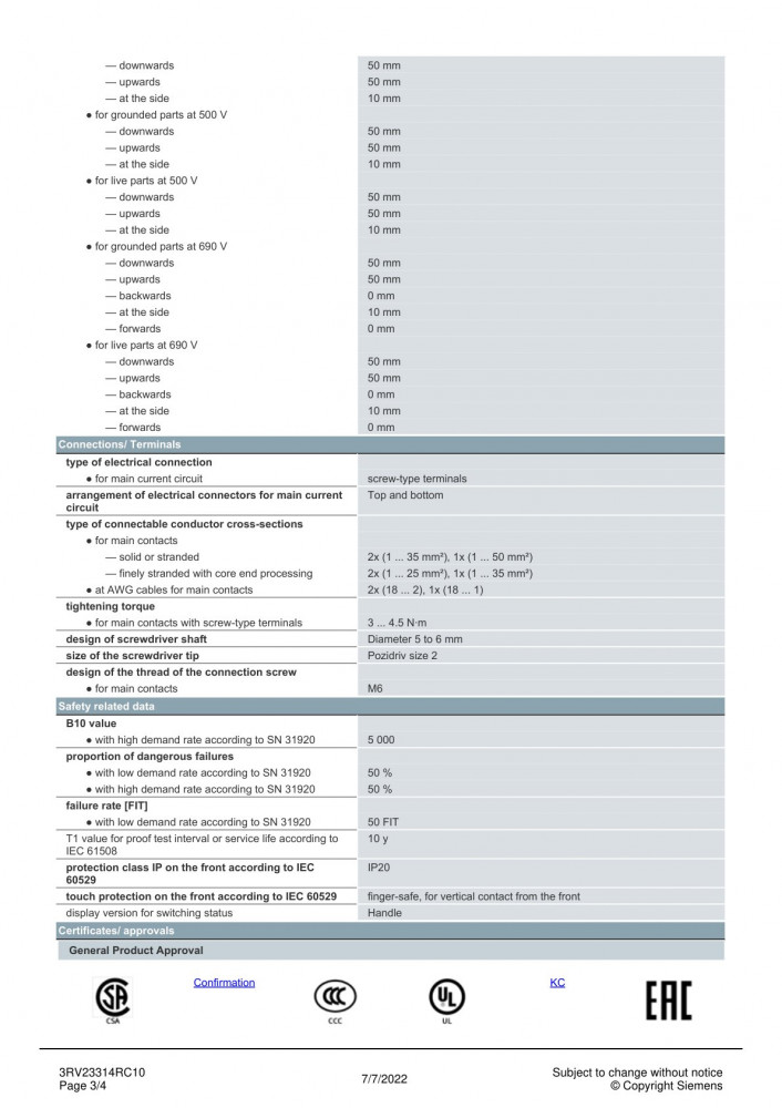 3RV23314RC10 technical document page 3