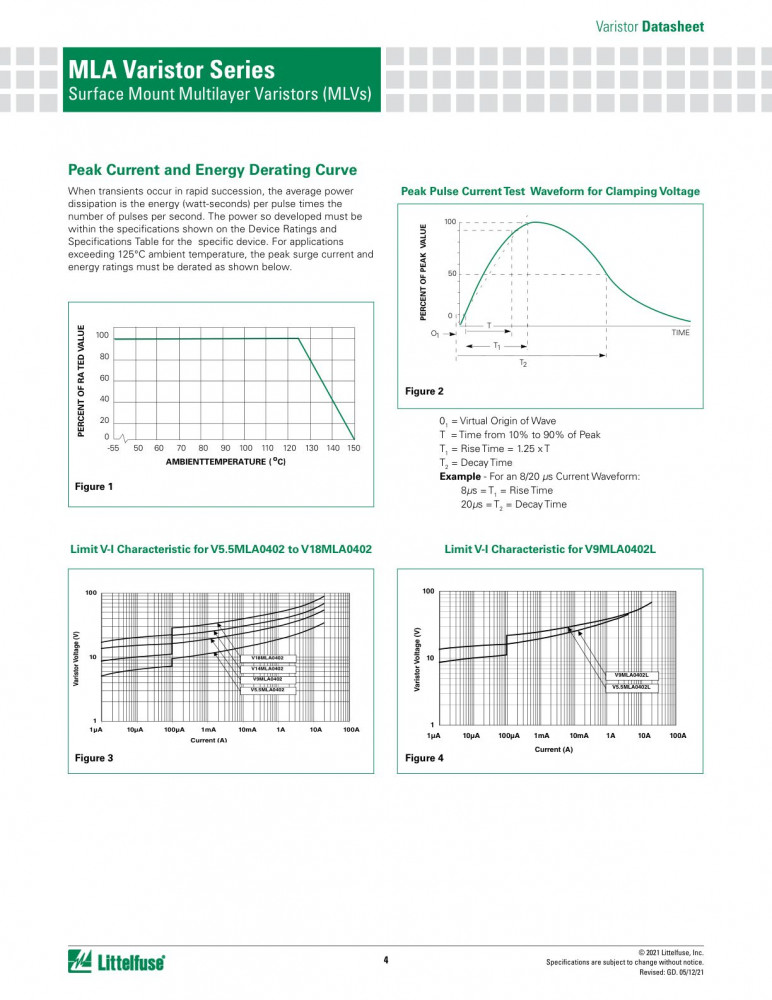 Littelfuse MLA datasheet page 4