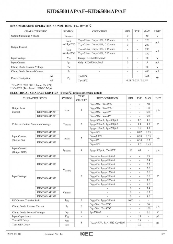 KID65003AF-EL/PY datasheet page 3