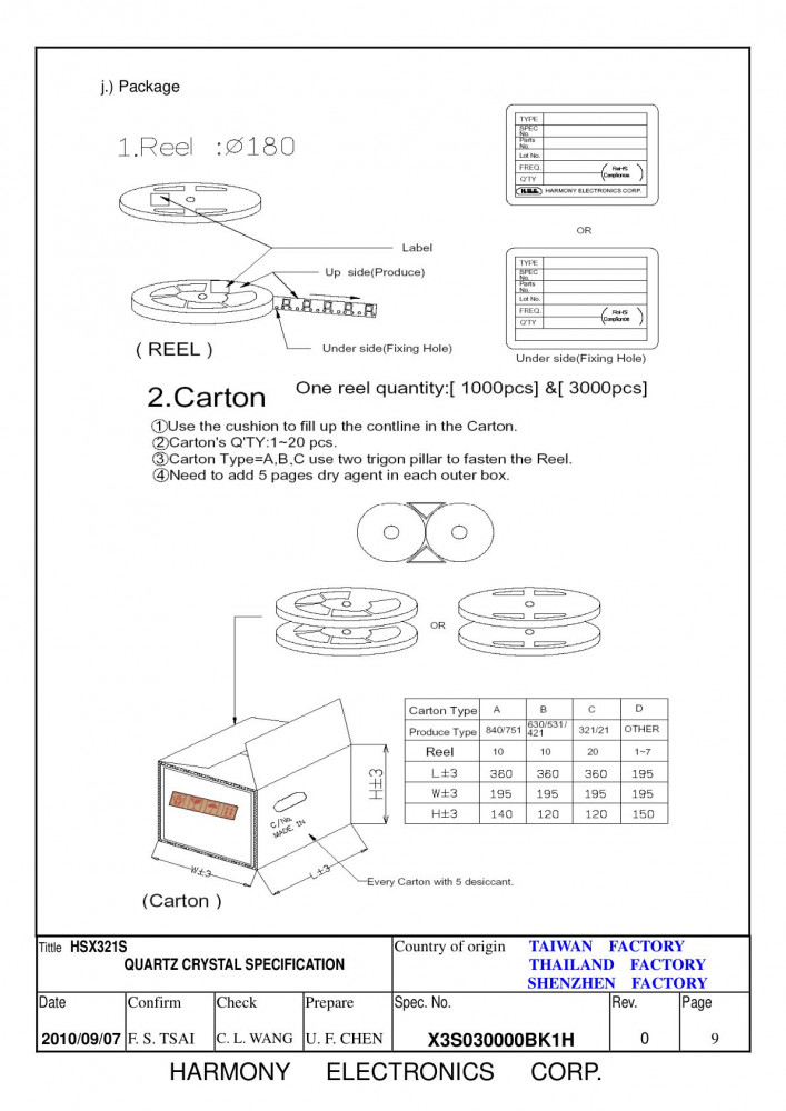 X3S030000BK1H specification page 9