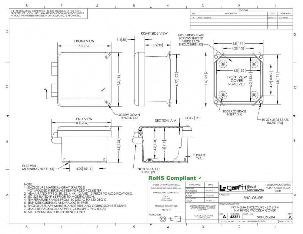 L-com NBN060604 technical document page