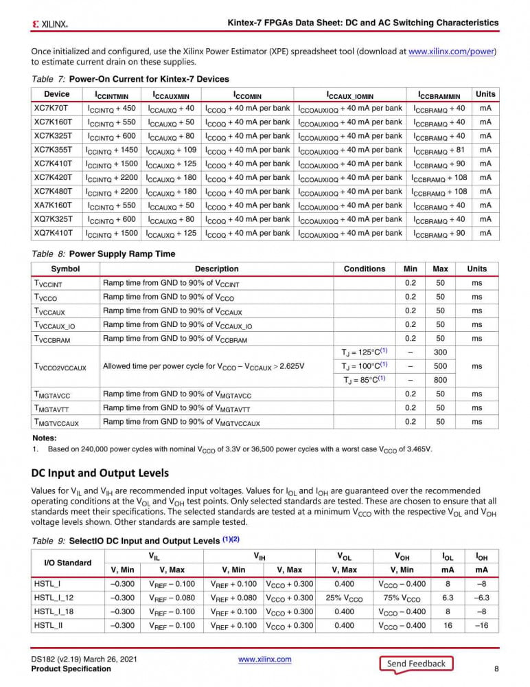 AMD Kintex-7 datasheet page 8