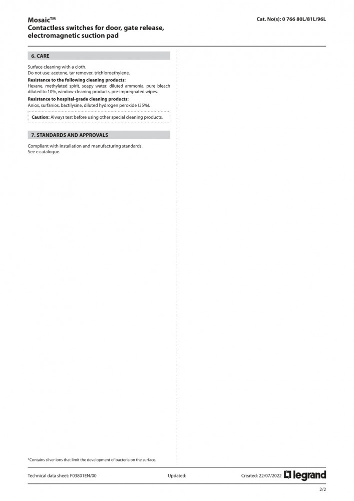 Legrand 076681L technical document page 2