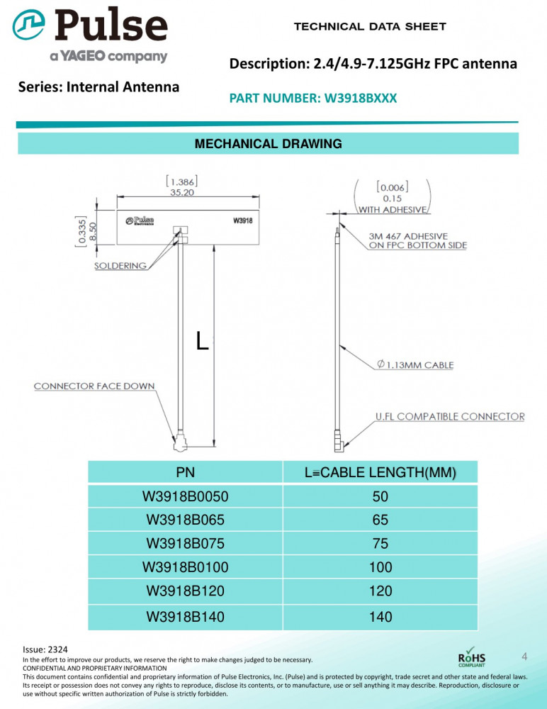 W3918B0050 datasheet page 4