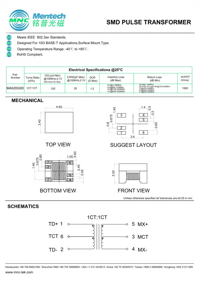 MA020G00 technical document page