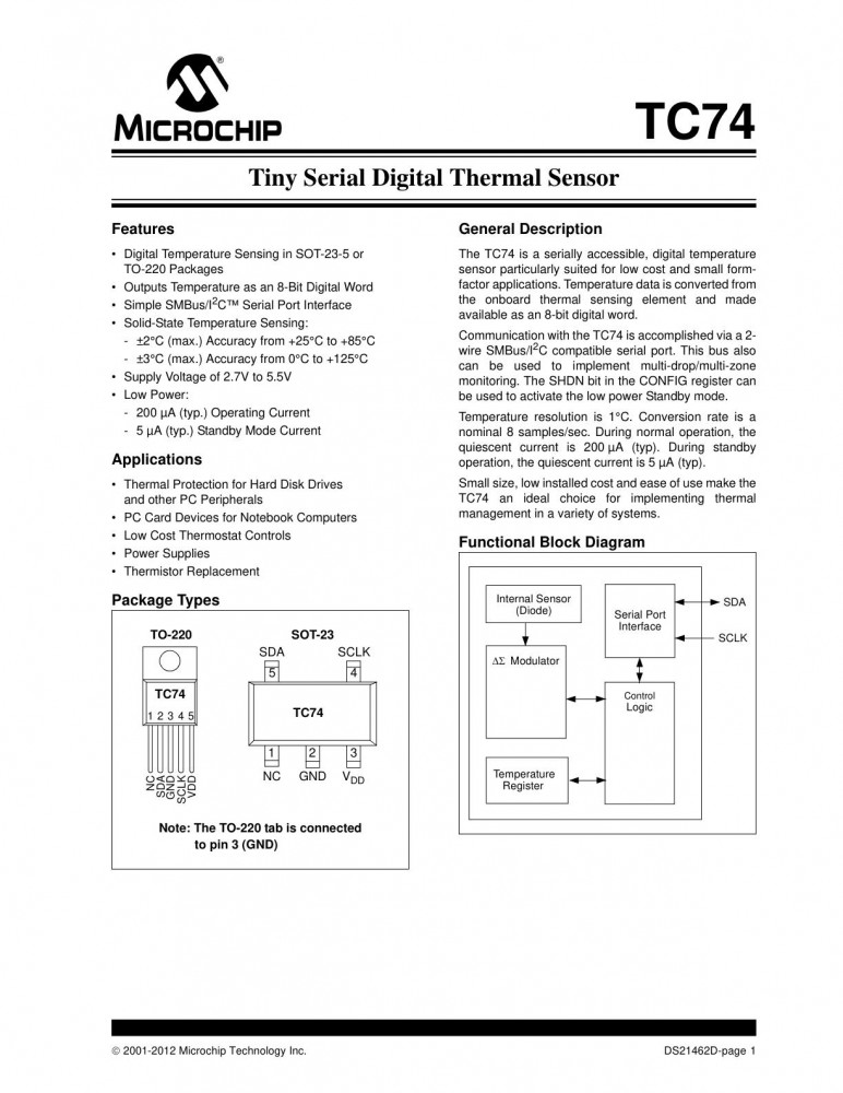TC74 technical document page 1