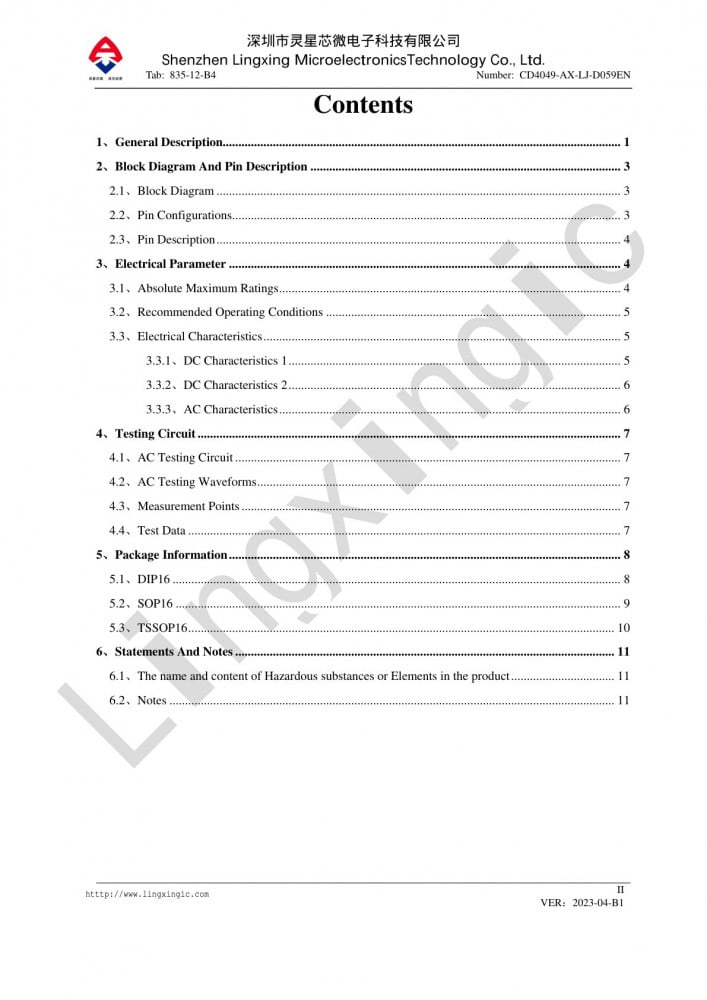 CD4049BE datasheet page 2