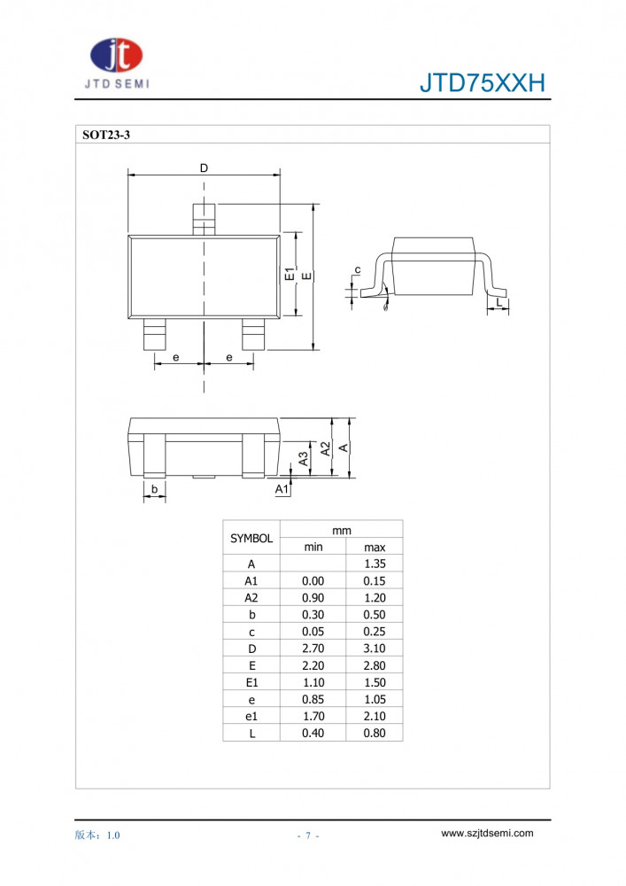 JTD7550H datasheet page 7