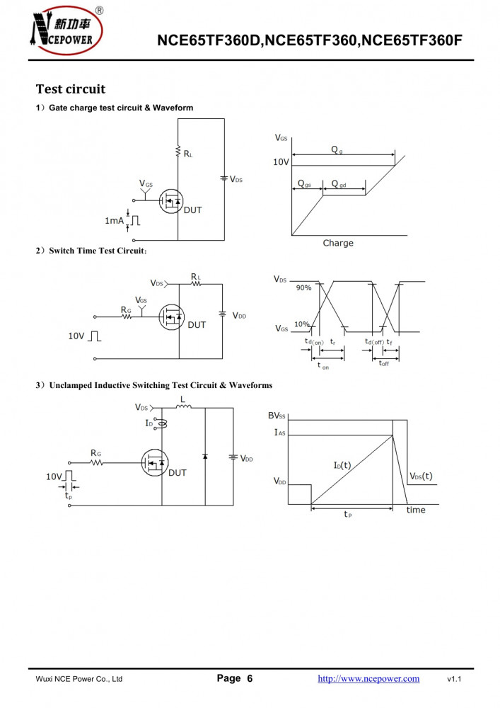 NCE65TF360F datasheet page 6