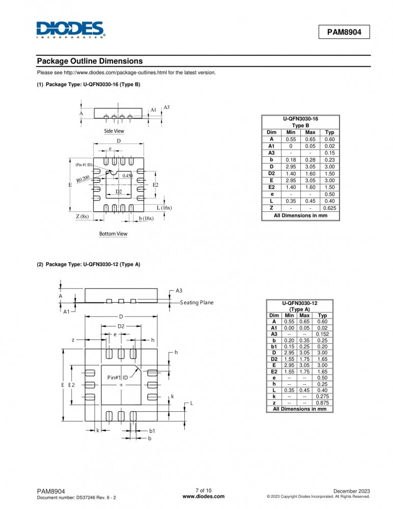 PAM8904JER datasheet page 7