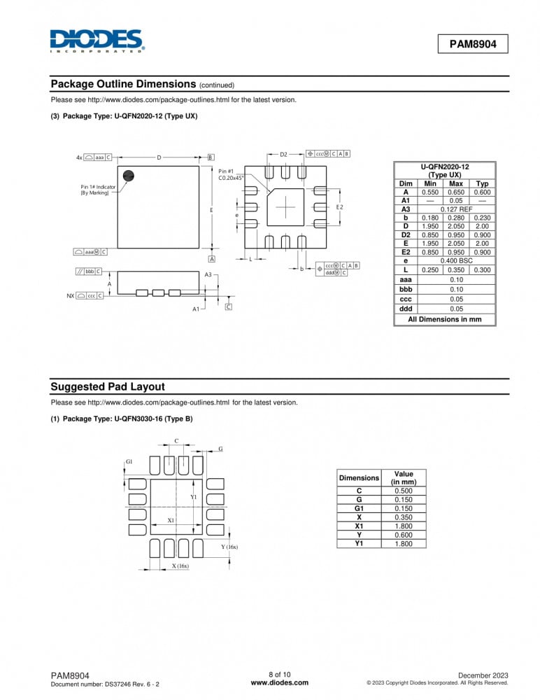 PAM8904JER datasheet page 8