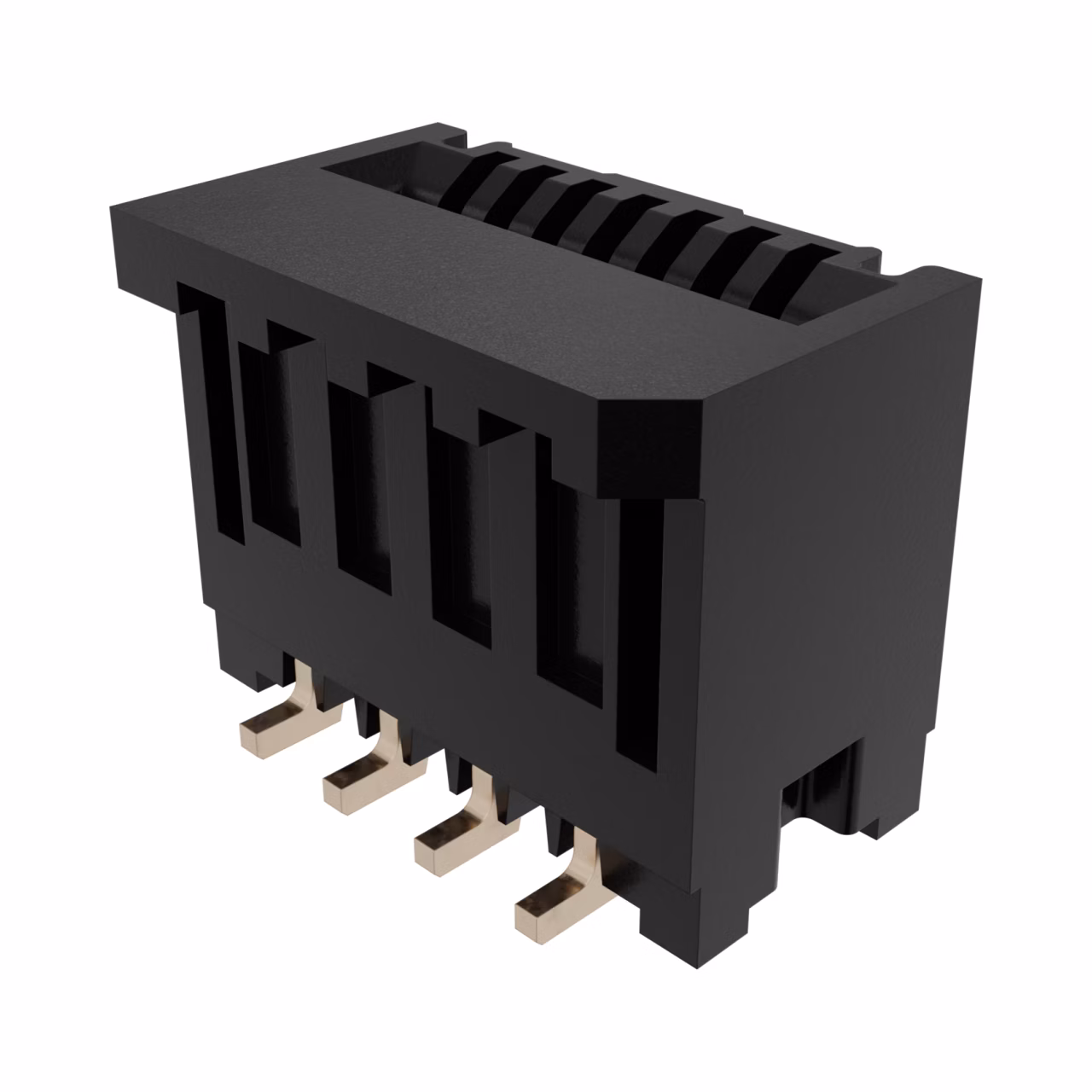 Easy-On FFC/FPC Connector, 0.50mm Pitch, Surface Mount, Vertical, Non-ZIF, Reverse Footprint, Tin Bismuth Plating, Long Terminal Type, Black, 7 Circuits for sale