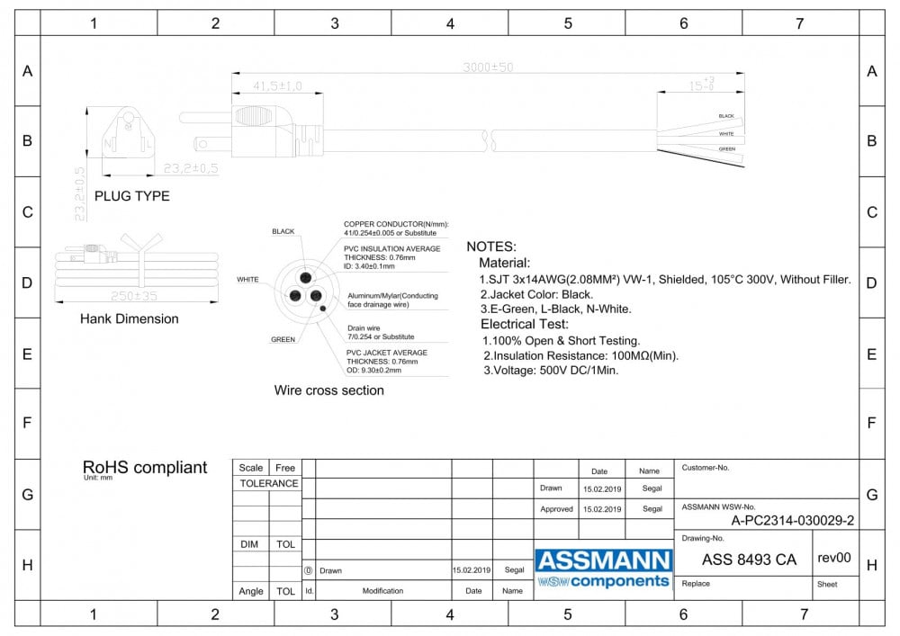 A-PC2314-030029-2 technical drawing page